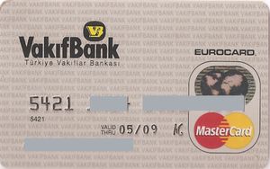 Bank Card: VakıfBank EUROCARD (VakifBank, Turkey) Col:TR-MC-0177