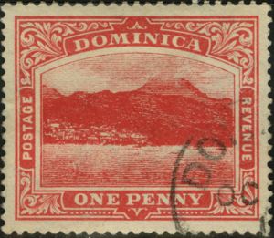 Stamp: Roseau (Dominica(Definitives (1908-1920)) Mi:DM 42b,Sn:DM 51,Sg ...