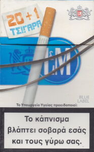 Paquete de Cigarrillos: L&M Blue Label 21 (Grecia(L&M Blue Label 21 ...