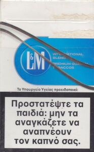 Paquete de Cigarrillos: L&M Blue Label 21 (Grecia(L&M Blue Label 21 ...