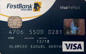 Bank Card: FirstBank PrePaid (FirstBank, NigeriaCol:NG-VI-0006