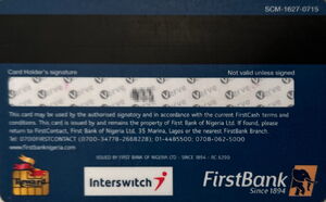 Bank Card: FirstBank Classic (FirstBank, NigeriaCol:NG-GM-0006