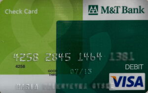 Bank Card: Check Card (M&T Bank, United States of AmericaCol:US-VI-1110