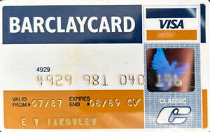 Bank Card: Barclaycard (Barclays Bank, United Kingdom of Great Britain ...