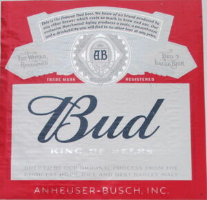 Drink Label: Bud (Sun InBev/AB InBev Efes Ukraine, UkraineCol:UA-BEER ...