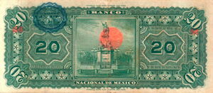 Banknote: 20 Pesos (Mexico(Specialized Issue "El Banco Nacional de ...