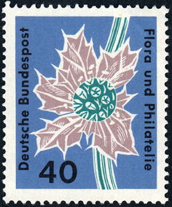 Stamp: Sea Holly (Eryngium maritimum) (Germany, Federal Republic(Flora ...