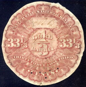 Stamp: Beer - Numeral (United States of America: Revenue Stamps(Beer ...