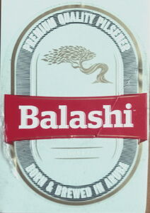 Drink Label: Balashi (Balashi National Brewery Inc., ArubaCol:AW-BEER ...