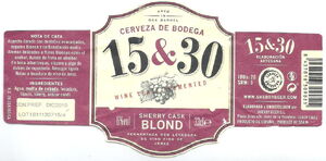 Drink Label: 15 & 30 Blond (Sherry Beer S.L., SpainCol:ES-BEER-004019