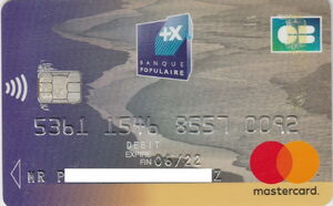 Bank Card: Banque Populare (Banque Populaire, FranceCol:FR-MC-0079.02