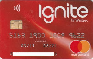 Bank Card: Ignite (Westpac Banking Corporation, AustraliaCol:AU-MC-0036