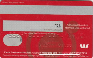 Bank Card: Ignite (Westpac Banking Corporation, AustraliaCol:AU-MC-0036