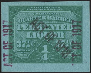 Stamp: Fermented Liquor (United States of America: Revenue Stamps(Beer ...