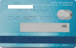 Bank Card: Universal (Citibank, United States of AmericaCol:US-MC-0626