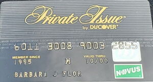 Bank Card: Private Issue (Discover, United States of AmericaCol:US-GM ...