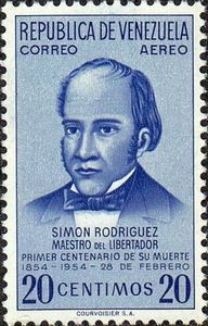 Stamp: Don Simon Rodriguez (1771-1854) (Venezuela(Simón Rodriguez ...