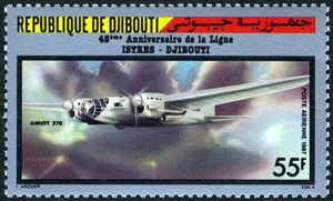 Stamp: Amiot 370 (Djibouti) (Historic Flights (1987)) Mi:DJ 482,Sn:DJ ...