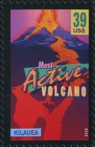 Stamp: Kilauea, most active volcano (United States of America(Wonders ...