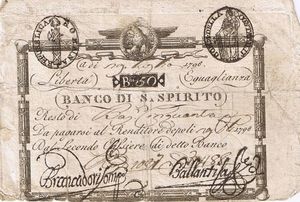 Banknote: 50 Baiocchi (Italian States(Specialized Issues First Roman ...