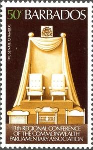 Stamp: Senate Chamber (Barbados(Regional Conference) Mi:BB 428,Sn:BB ...