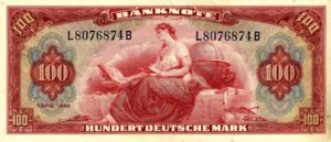 Banknote: 100 Deutsche Mark (Germany, Federal Republic(1948 First Issue ...