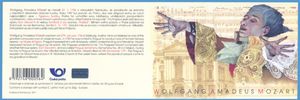 Stamp: Wolfgang Amadeus Mozart (Czech Republic) Mi:CZ MH164,Sn:CZ 3508a ...