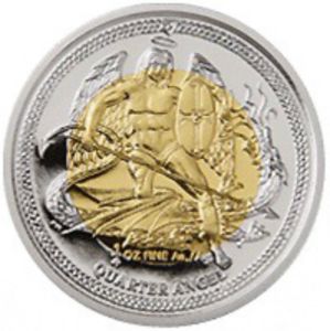 Coin: ¼ Angel (25th Anniversary British Angels - Bi-Metal) (Isle of Man ...