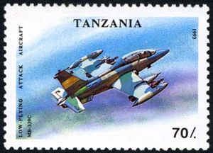 Stamp: Mb-339c (Tanzania) (Military Aircrafts) Mi:TZ 1594,Sn:TZ 1163,Yt ...