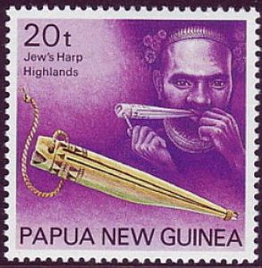 Stamp: Jew’s harp (Papua New Guinea(Musical Instruments) Mi:PG 627,Sn ...