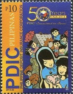 Stamp: Philippine Deposit Insurance Corporation 50th Anniversary ...
