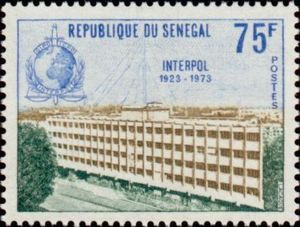 Stamp: 50th Anniversary of INTERPOL (SenegalMi:SN 534,Sn:SN 395,Yt:SN ...