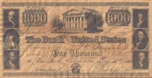 Banknote: 1,000 Dollars (United States of America(1840 Treasury Act of ...