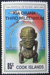 Stamp: Seated Tangaroa Carving (Cook Islands(New Millenium) Mi:CK 1496 ...
