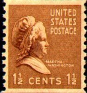 Stamp: Martha Washington (1731-1802), Former First Lady of the USA ...
