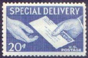 Stamp: Hands and Letter (United States of America(Special Delivery ...