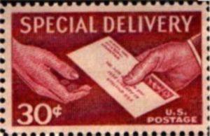 Stamp: Letters hand delivered (United States of America(Special ...
