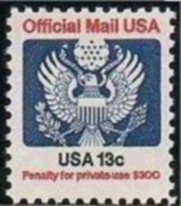 Stamp: Official Mail - Stylized eagle (United States of America ...