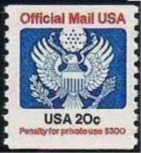 Stamp: Official Mail - Stylized eagle (United States of America ...