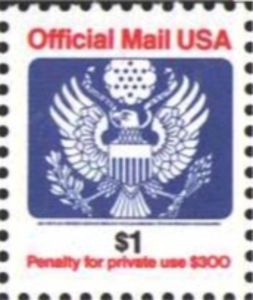 Stamp: Official Mail - Stylized eagle (United States of America ...