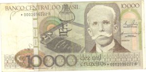 Banknote: 10,000 Cruzeiros (Brazil) (1981-1985 ND Issue) Wor:P-203ar,Ww ...