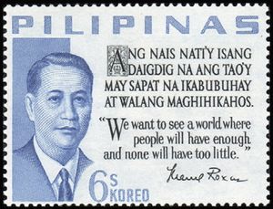 Stamp: Presidential Credo - Manuel Roxas (1892-1948) (Philippines ...