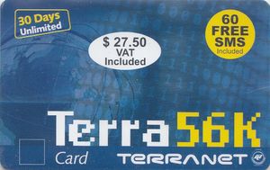 Functional Card: Terra 56K (face value = 27,50) (Internet Access ...