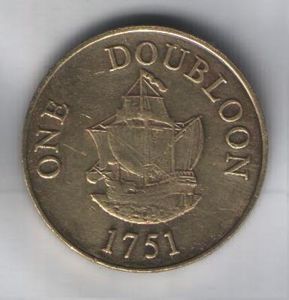 Token: One Doubloon 1751 (United Kingdom of Great Britain & Northern ...