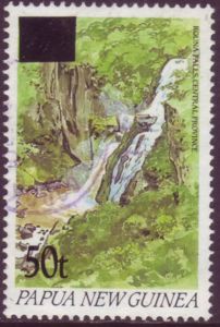 Stamp: Rouna Falls - surcharged (Papua New Guinea(Waterfalls) Mi:PG 719 ...