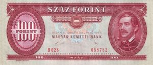 Banknote: 100 Forint (Hungary(1957-1989 Issue - Hungarian National Bank ...