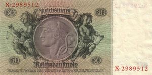 Banknote: 50 Reichsmark (Deutschland(1929-1936, (1945) Issue ...