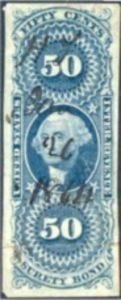 Stamp: Surety Bond - George Washington (1732-1799) (United States of ...