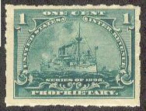 Stamp: Proprietary - Battleship (United States of America: Revenue ...