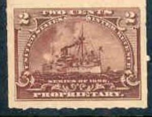 Stamp: Proprietary - Battleship (United States of America: Revenue ...